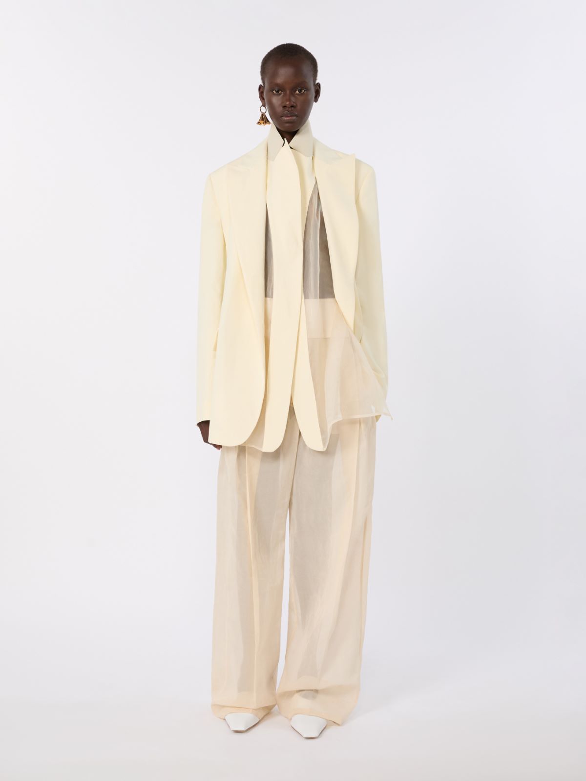 MAX MARA Viscose-Blend Double-Collar Blazer